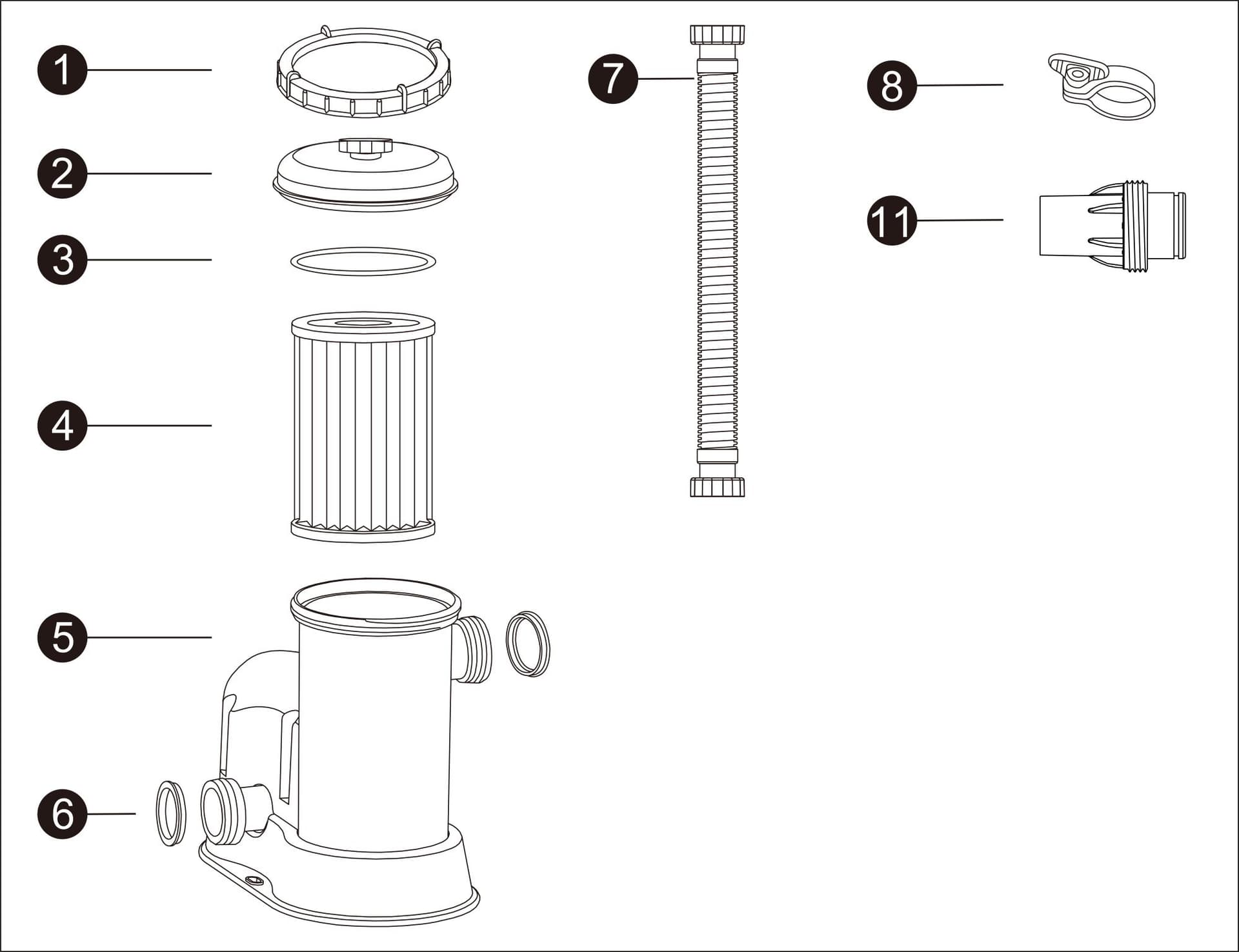 Bestway 5.678 L Bovengrondse Zwembad Filterpomp Accessoires | Bestway